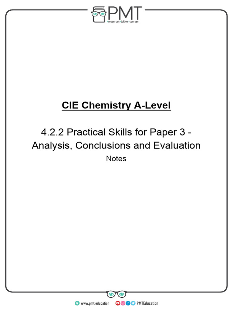 A-Level Chemistry Practical Guide | PDF | Physical Chemistry | Physical Sciences