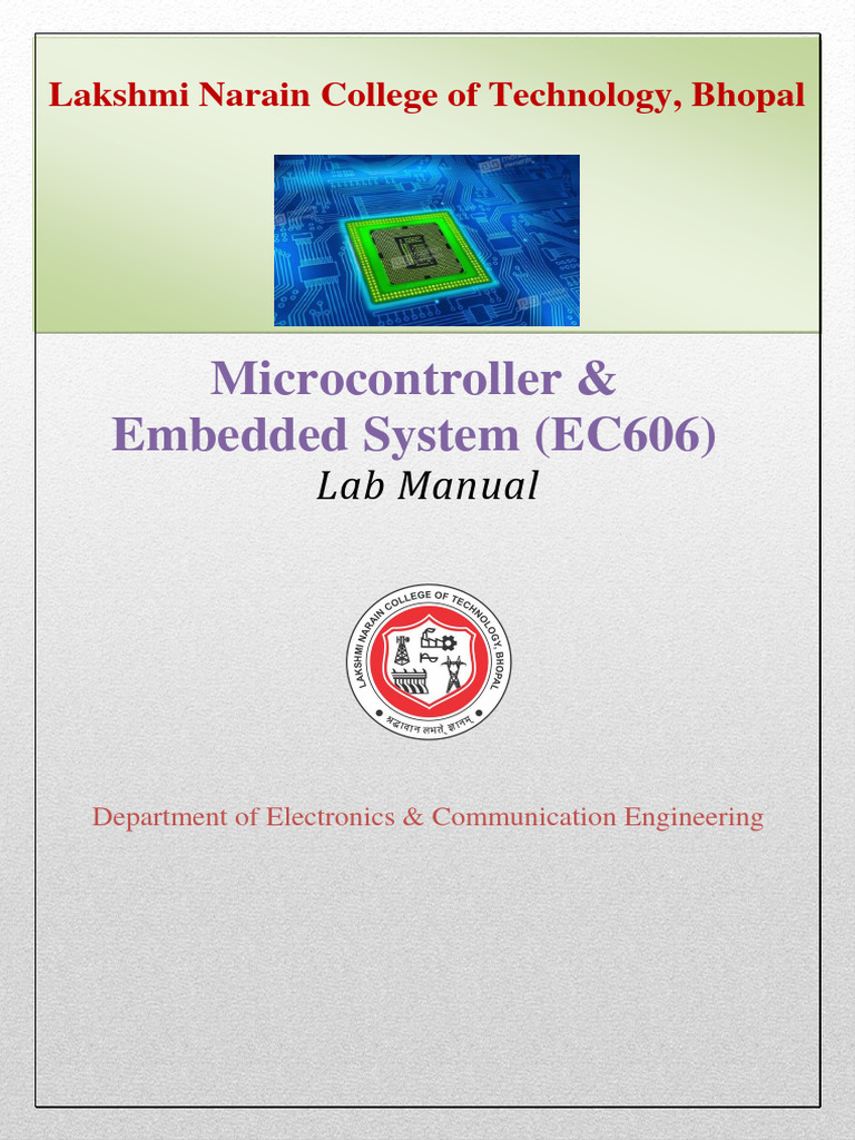 Updated Microcontroller Lab Ec 606 Pdf Assembly Language Engineering 6130
