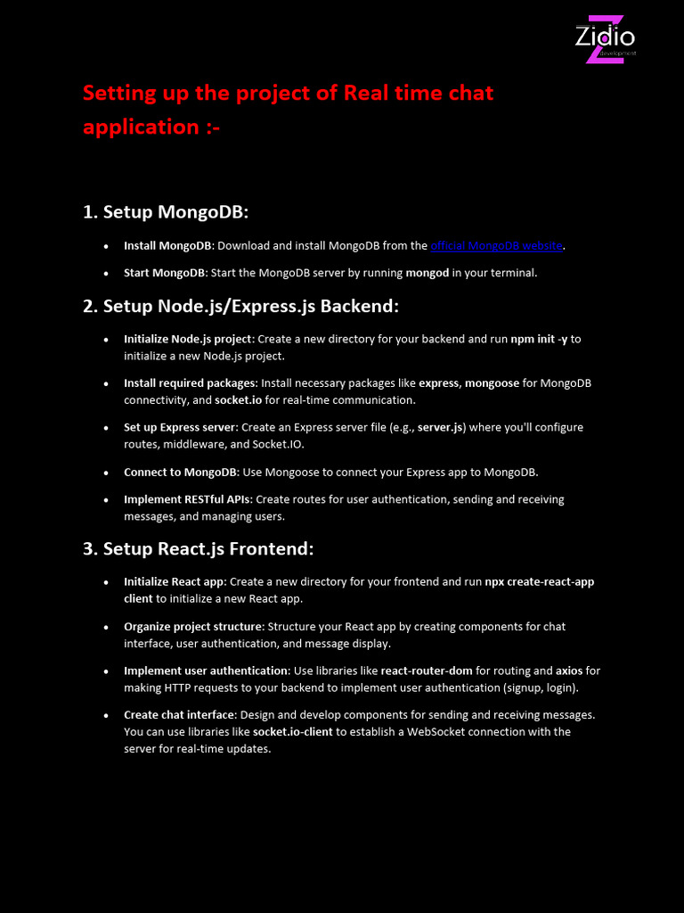 Setting Up The Project of Real Time Chat Application | PDF | Databases ... Setting Up The Project of Real Time Chat Application | PDF | Databases ...