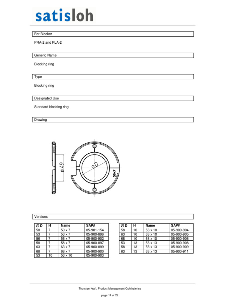 Blocking Rings | PDF