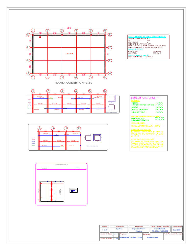 Hogar - S.A.Zap - Comedor-Planta Cubierta | PDF