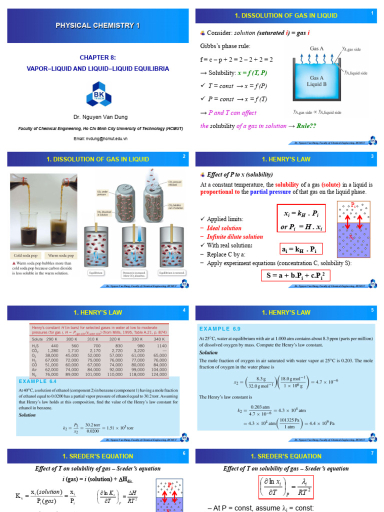Chapter 8-Vapor Liquid and Liquid Liquid Equilibria-P | PDF | Distillation | Solubility