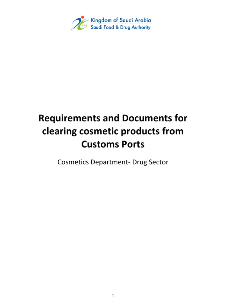 Requirements and Documents For Clearing Cosmetic Products From Custom ...