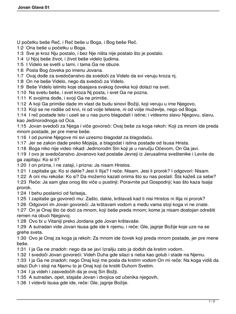 Jovan Glava 01 | PDF