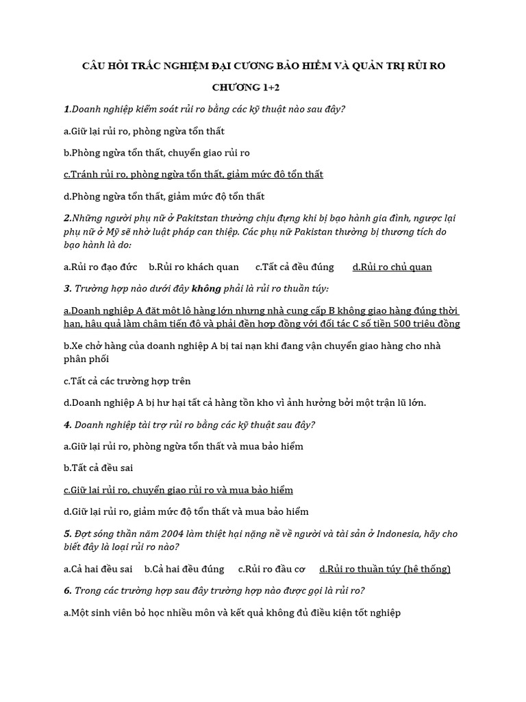 Dai Cuong Bao Hiem Rui | PDF