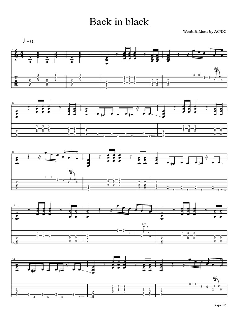ACDC - Back in Black | PDF