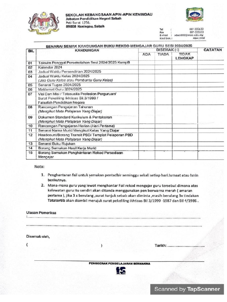 Kandungan RPH Awal Persekolahan 2024 | PDF
