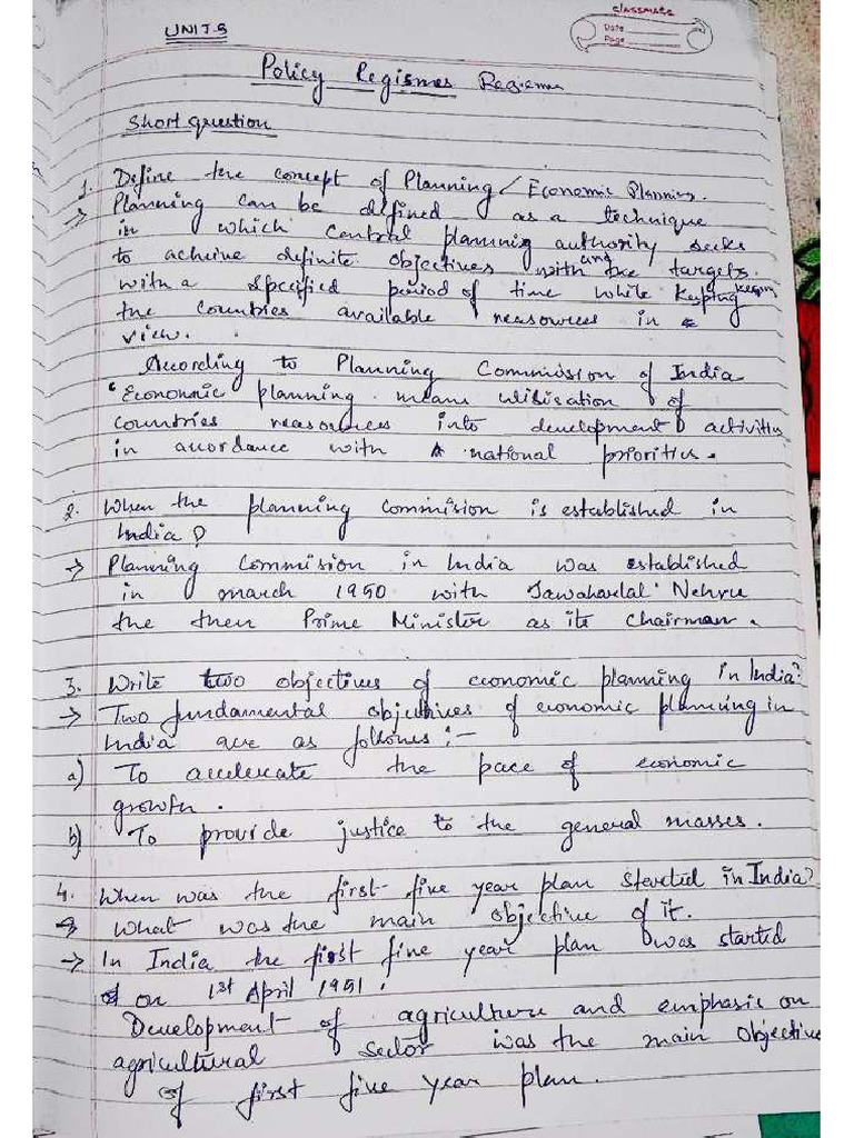 Indian Eco Unit-3 | PDF