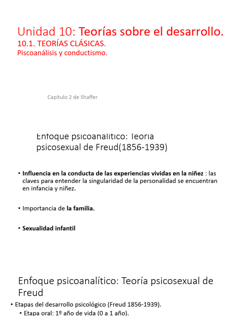 U10. Freud y Watson | PDF | Behaviorismo | Conceptos psicologicos