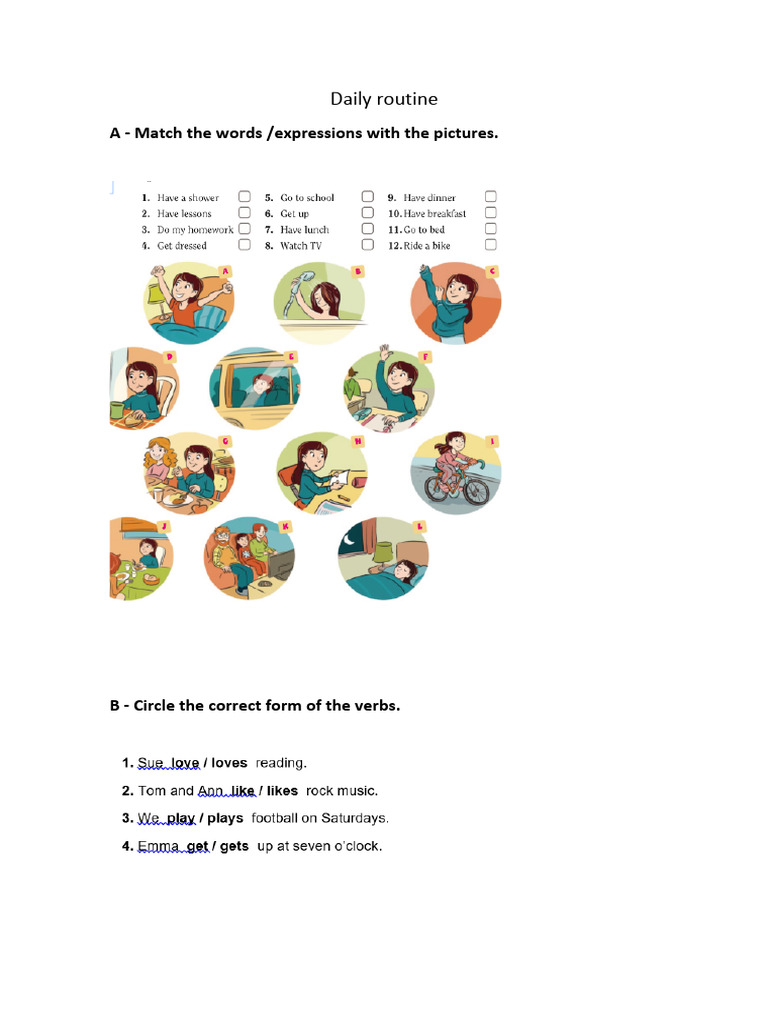 Daily Routine - Ingles | PDF | Foreign Language Studies