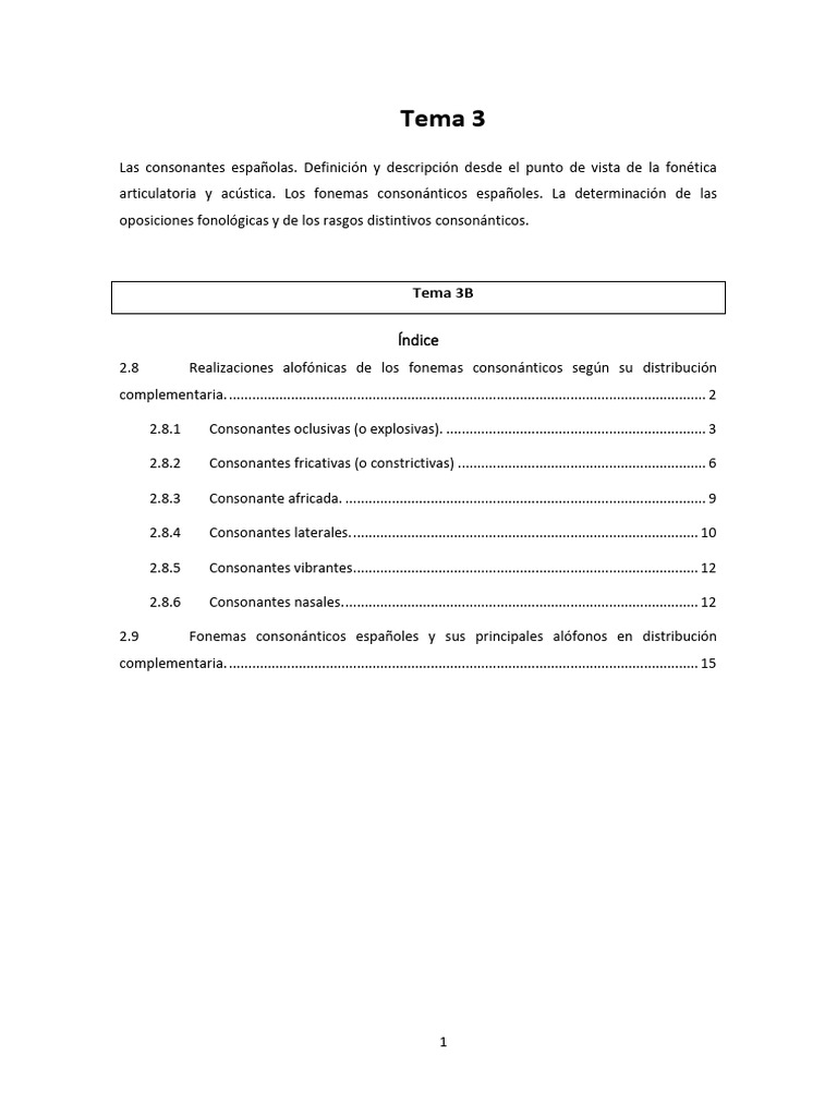 Tema 3B | PDF | Fonema | Fonética
