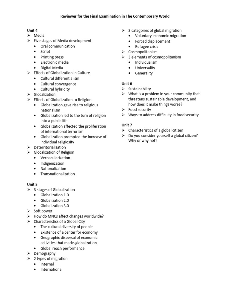 Reviewer - Final Exam 2024 | PDF