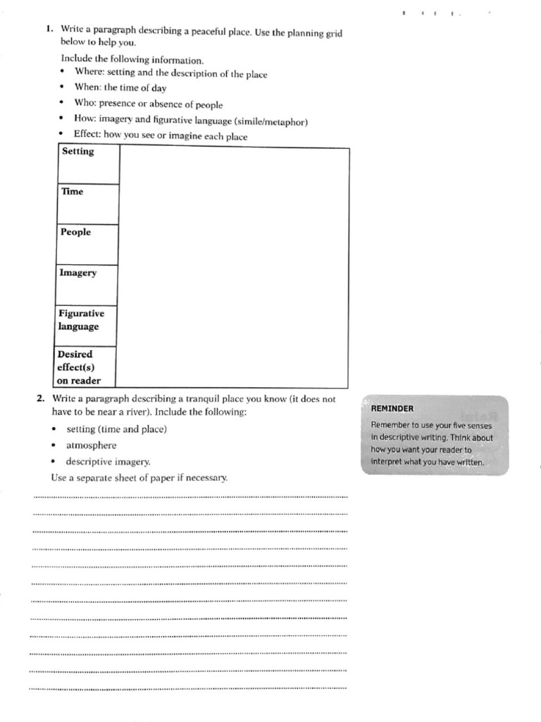 Paragraph writing | PDF