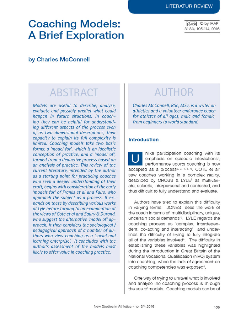 Coaching Models A Brief Exploration | PDF | Pedagogy | Knowledge