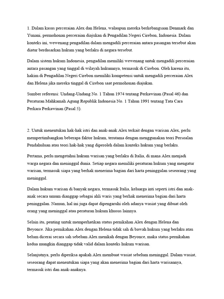 JOKI TUGAS BY ANISA.45.1 Hukum Dan Hak Waris Alex | PDF