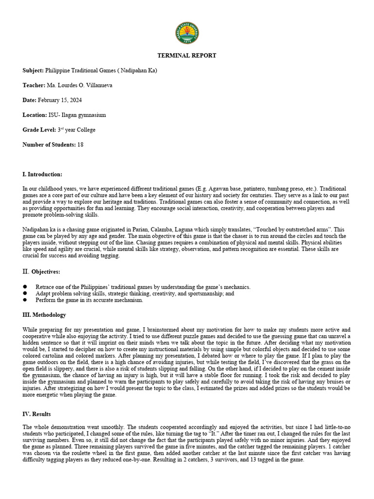Terminal Report MLOV | PDF | Creativity | Learning