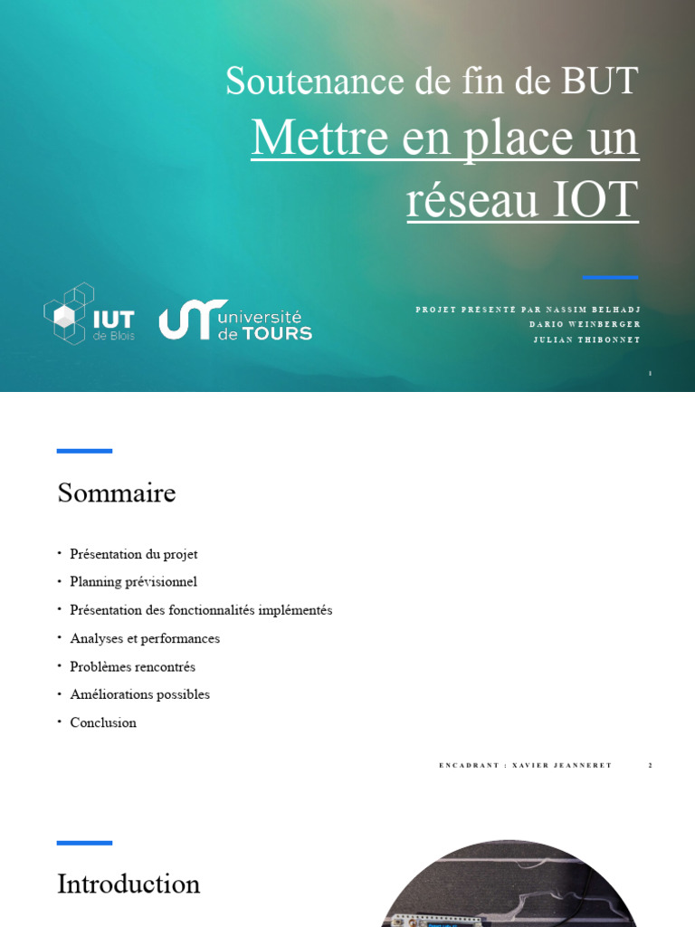 Soutenance IOT | PDF | Informatique | Ingénierie informatique