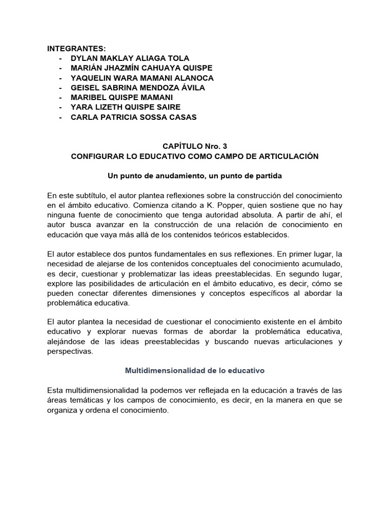 Informe Zemelman | PDF | Conocimiento | Teoría