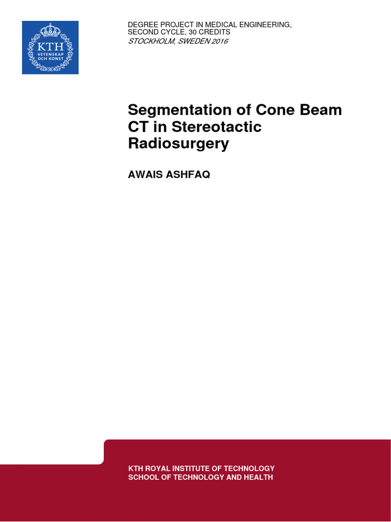 Segmentation of Cone Beam CT in Stereotactic Radiosurgery | PDF | Image Segmentation ...