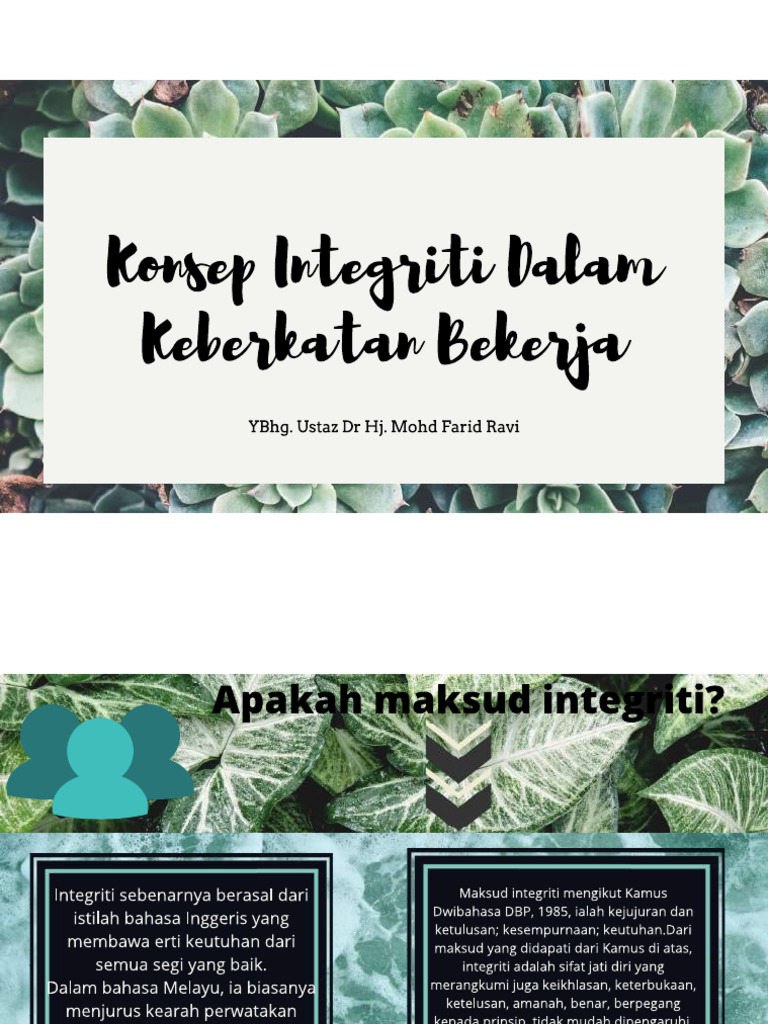 08a8a 4. Konsep Integriti Dalam Keberkatan Bekerja | PDF