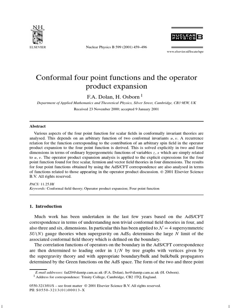 Dolan 2001 | PDF | Mathematics | Quantum Mechanics