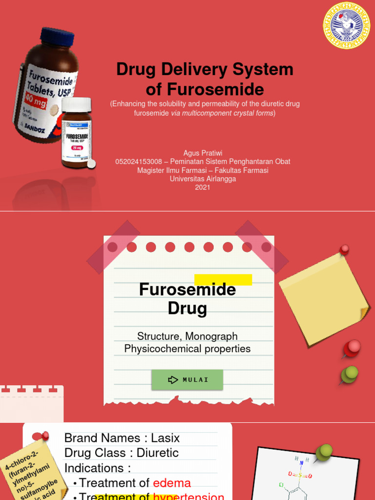 Furosemide Solubility Enhancement | PDF | Physical Chemistry | Chemistry