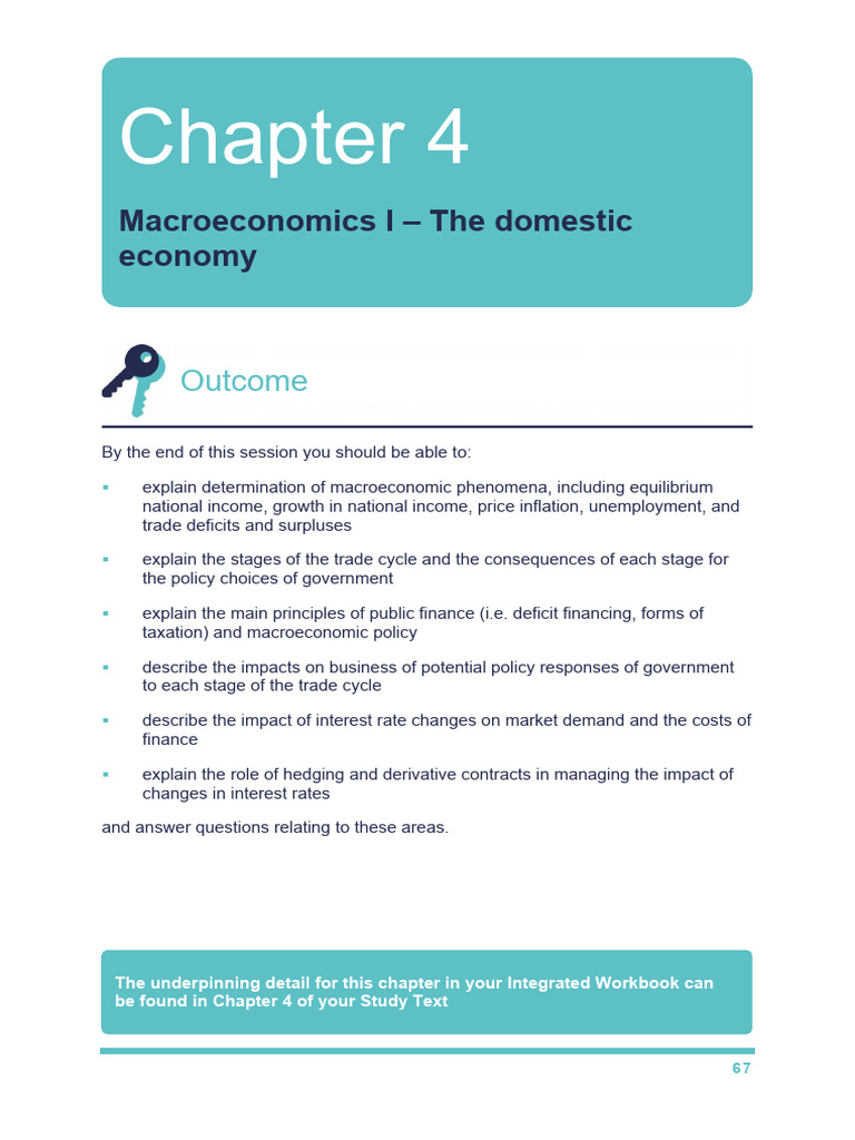 IWB Chapter 4 - Macroeconomics I - The Domestic Economy | PDF | Macroeconomics | Inflation