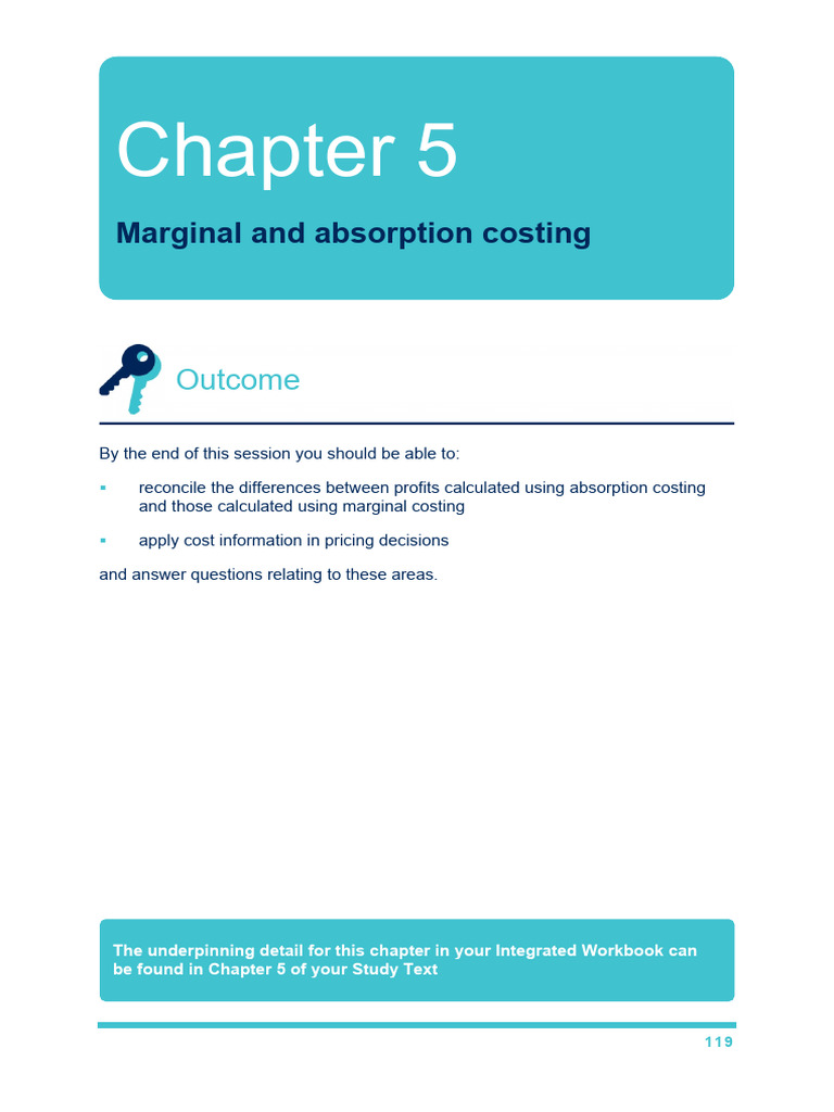 IWB Chapter 5 - Marginal and Absorption Costing | Download Free PDF | Cost Accounting | Cost Of ...