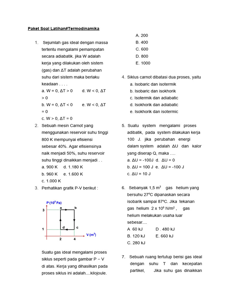 Soal Termodinamika#1 | PDF