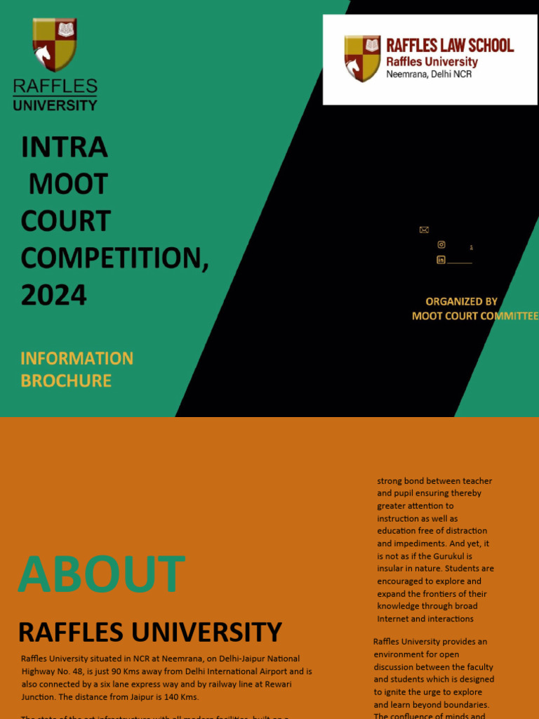 Raffles Intra Moot Brochure, 2024 | PDF | Activism | Rule Of Law