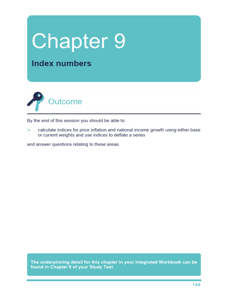 IWB Chapter 9 - Index Numbers | PDF | Index (Economics) | Inflation