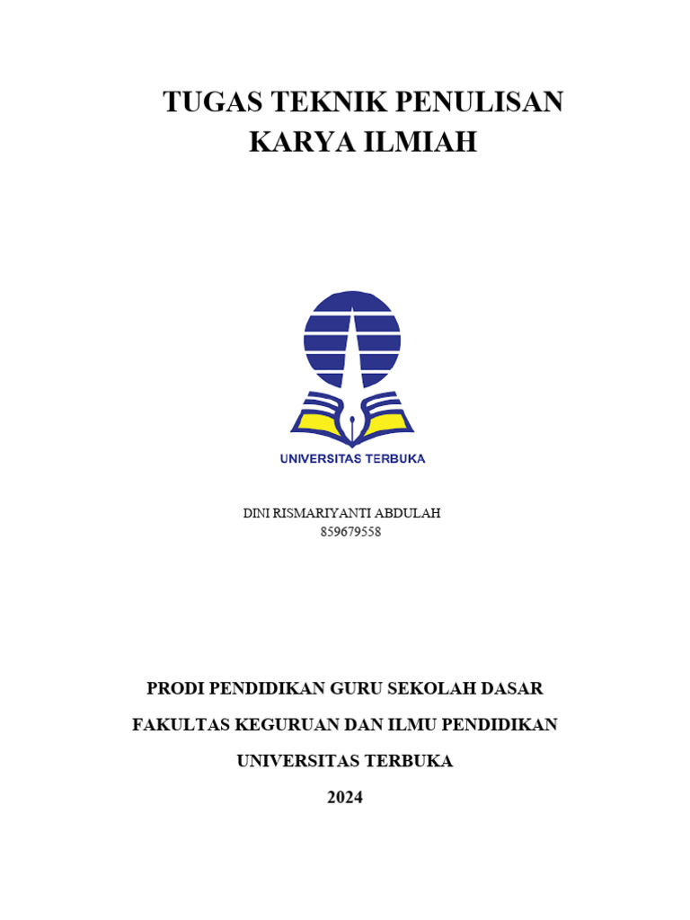 Tugas 1 Teknik Penulisan Karya Ilmiah | PDF