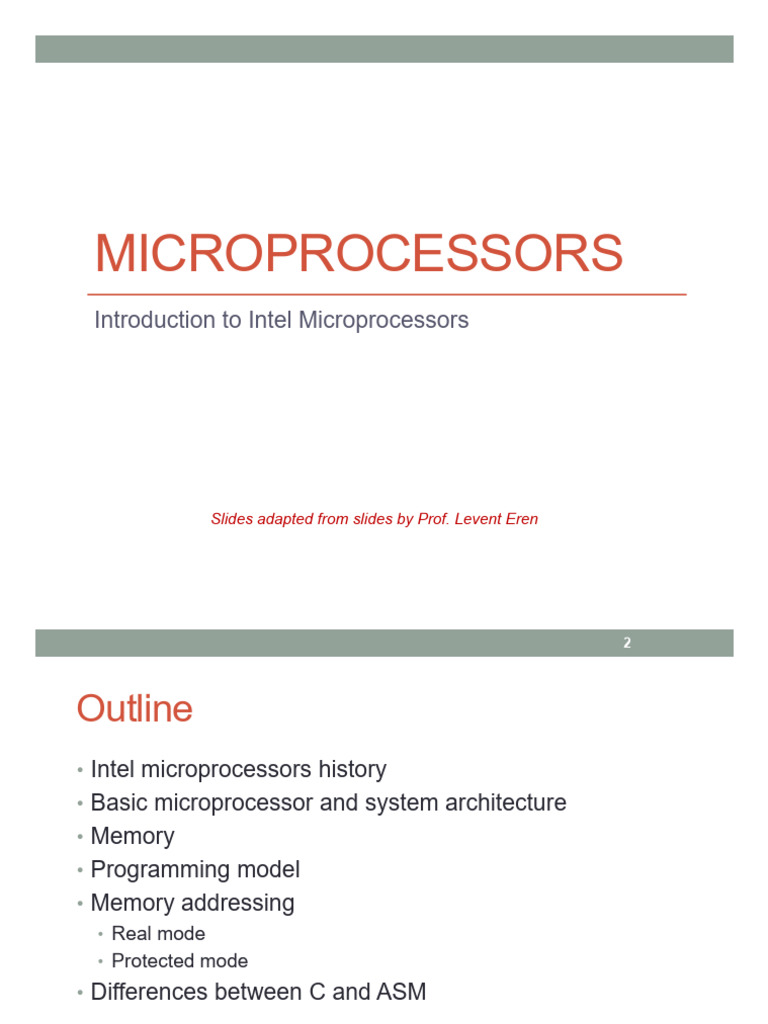 Overview of Intel Microprocessor Architecture | PDF | Central ...