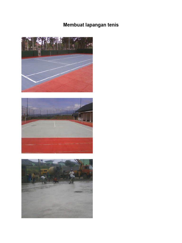 Membuat Lapangan Tenis | PDF