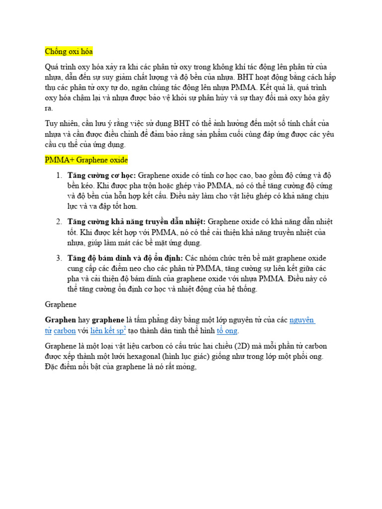 Các PH Gia PMMA (GT Thêm) | PDF