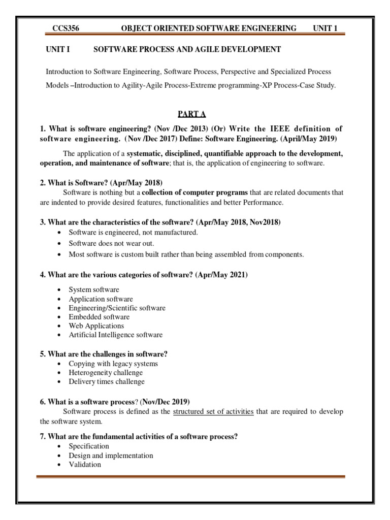 OOSE Unit1 | PDF | Software Development Process | Software Prototyping