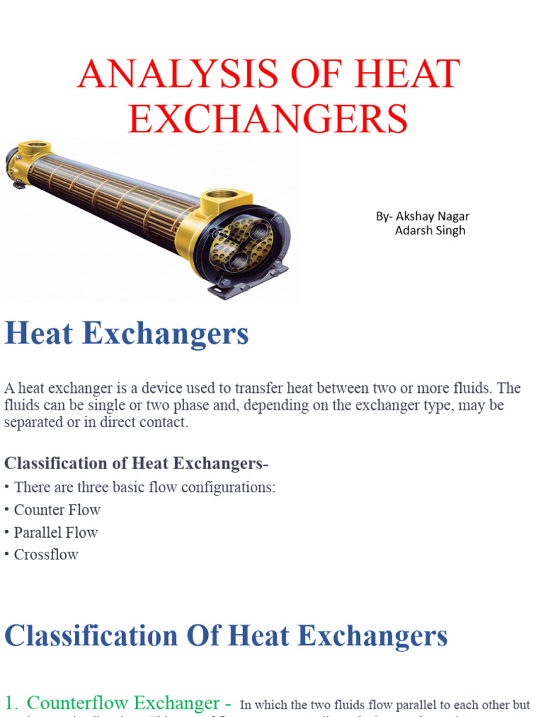 Heat Exchanger Types and Analysis | PDF
