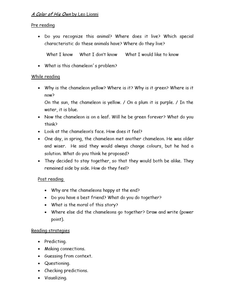 A-Color-of-His-Own-by-Leo-Lionni | PDF