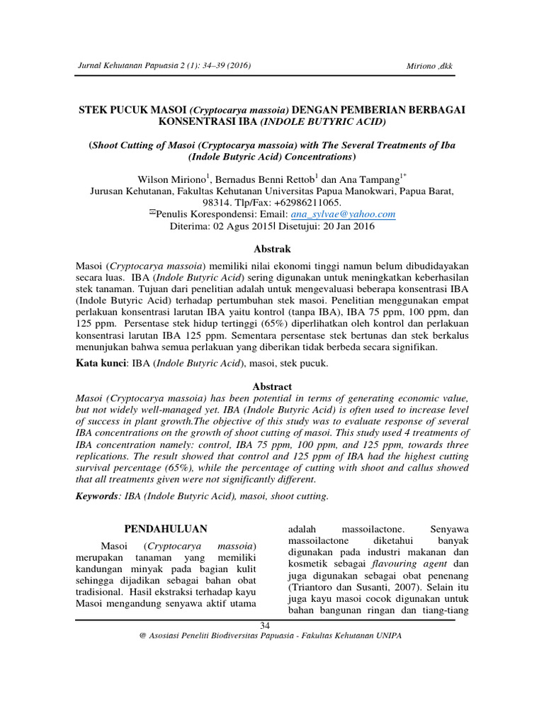 adminJournalPA,+Rev+5 +Miriono+dkk+STEK+PUCUK+MASOI | PDF | Kesehatan Holistik