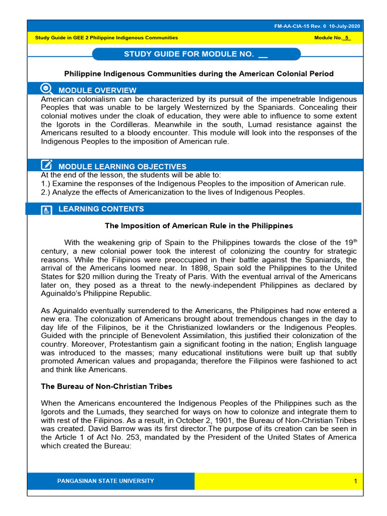 GEE 2 Module 5 | Download Free PDF | Philippines
