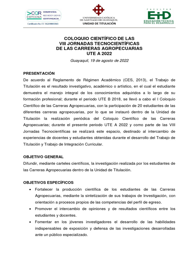 Coloquio UTE A 2022 | PDF