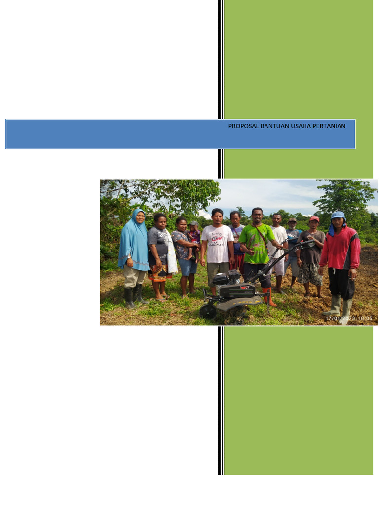 Proposal Bantuan Usaha Pertanian Bina Mandiri | PDF