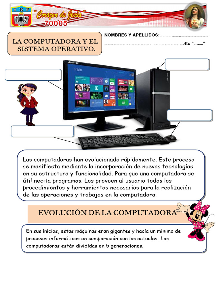 Ficha de Aplicacion 4to Grado 01 | PDF | Informática