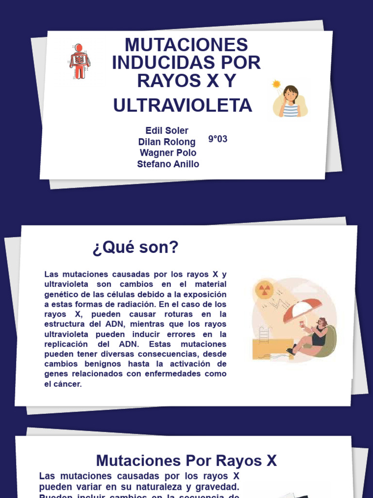 Mutaciones Inducidas Por Rayos x y Ultravioleta | PDF | Mutación | Cáncer