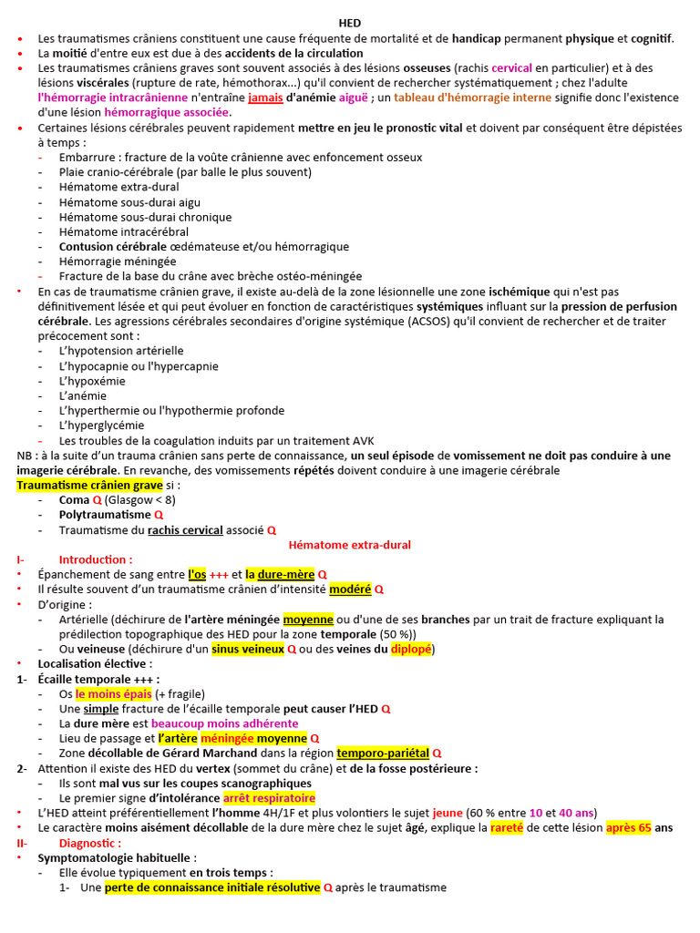 42 Hed | PDF | Traumatisme crânien | Maladies et troubles humains