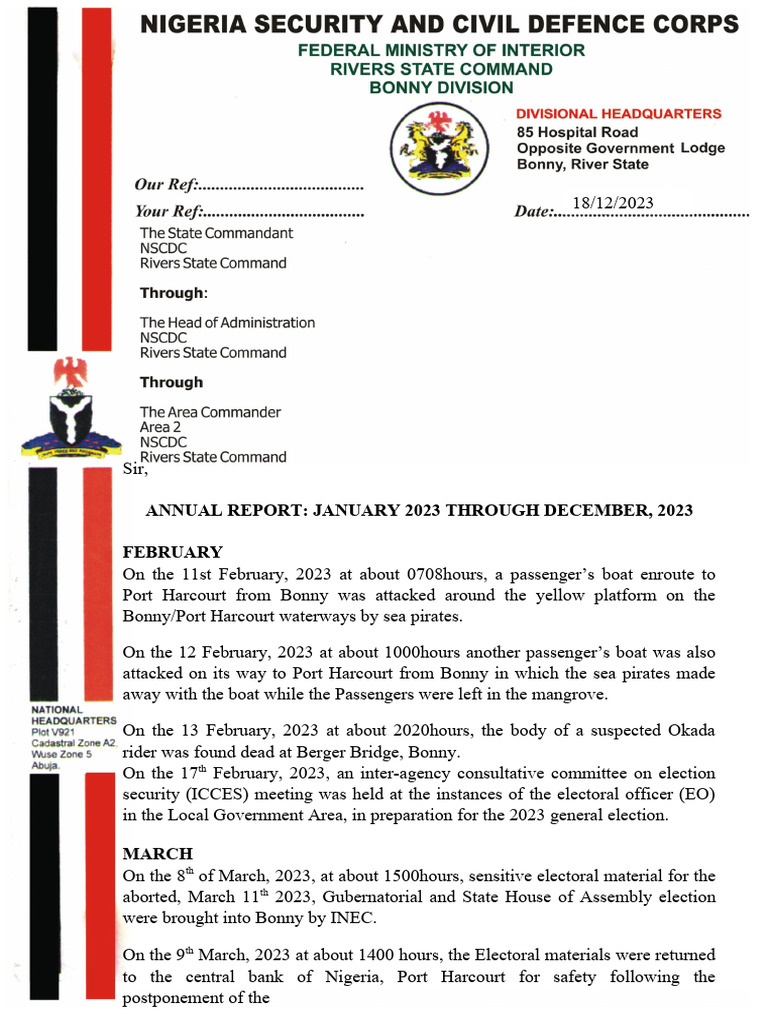Bonny LGA 2023 Annual Report Summary | PDF | Social Science