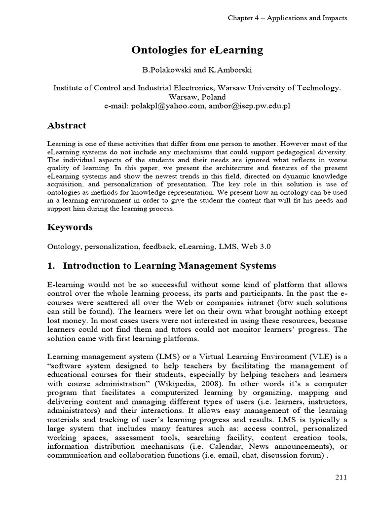 Ontologies For Elearning | PDF | Educational Technology | Ontology (Information Science)
