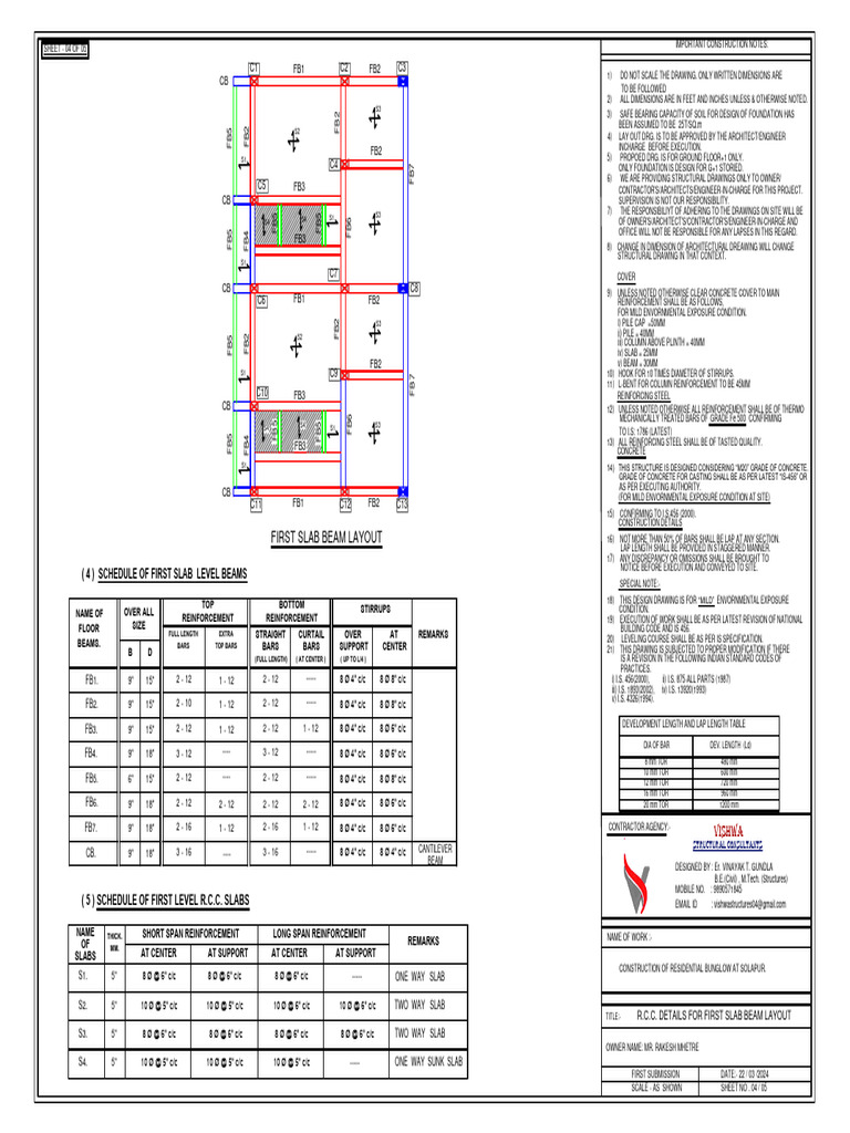 C2 C3 C1 FB1 FB2 CB: First Slab Beam Layout | PDF | Building Technology ...