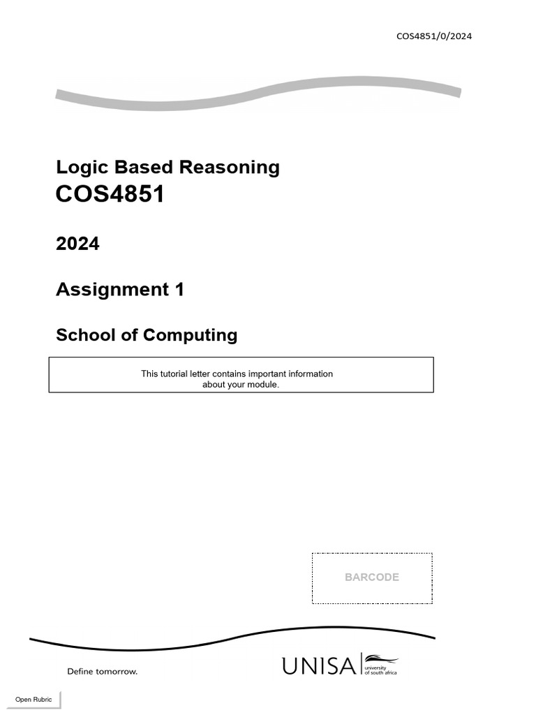 COS4851 Assignment 1 2024 | Download Free PDF | Applied Mathematics | Computer Programming