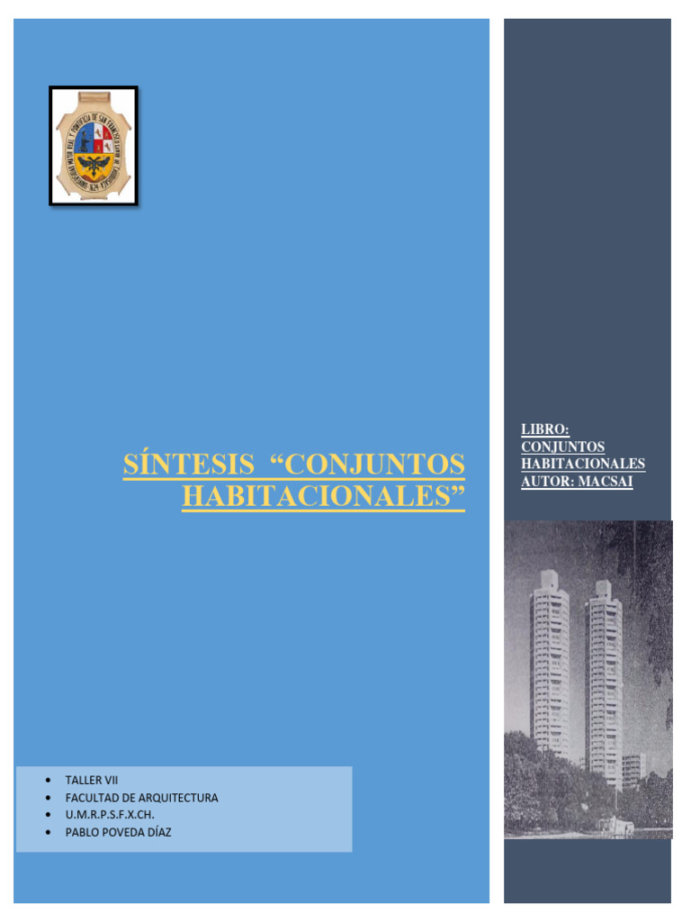 Macsai Conjuntos Habitacionales Libro Resumen | PDF | Fundación ...